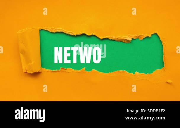 Networking message written on ripped torn paper background Stock Video ...