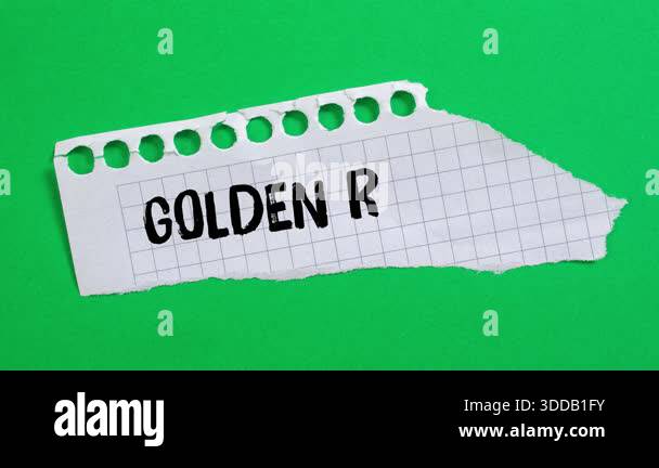 Golden rule message writing on ripped torn paper background Stock Video ...