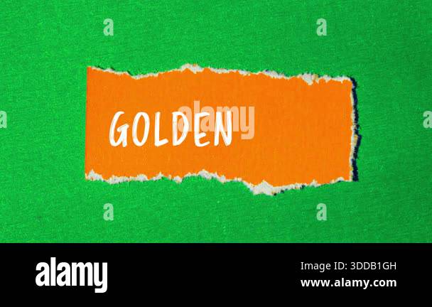 Golden rule message writing on ripped torn paper background Stock Video ...