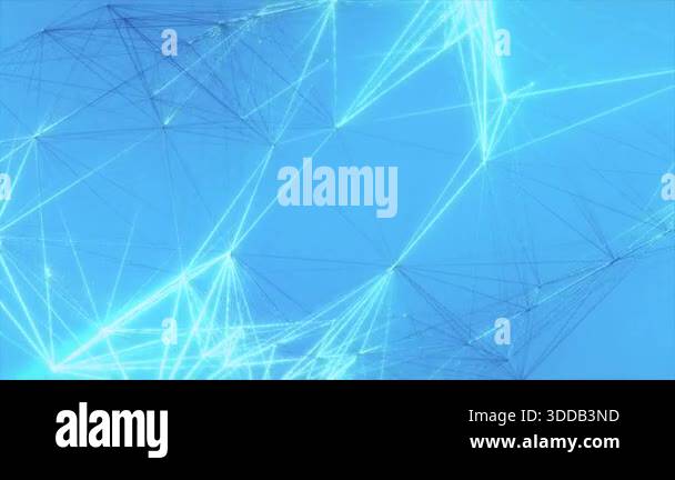 Animated network of interconnected lines on a light blue backdrop Stock ...