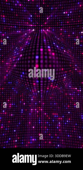 Flashing neon LED lights party background. Glowing disco video wall ...