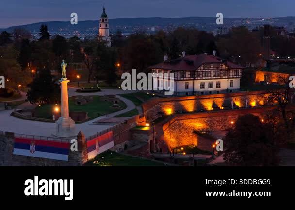Aerial drone view of the Victor Monument and the Military Museum ...