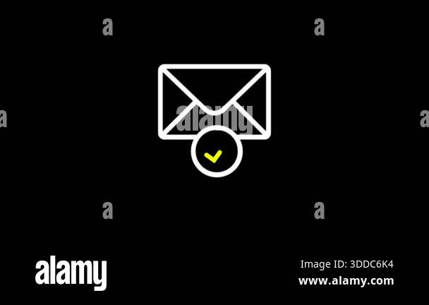 letter a envelope icon design template vector illustration Stock Video ...