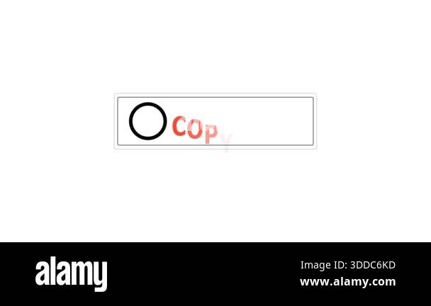 text copyright icon in flat style isolated on white background vector ...