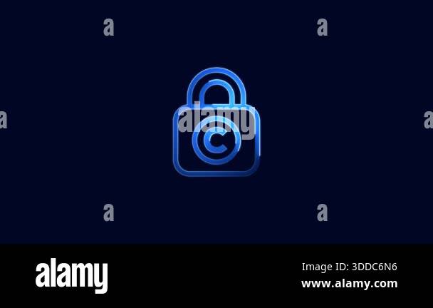 padlock icon. flat design Stock Video Footage - Alamy