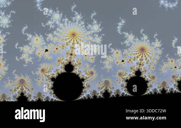 Hypnotic and colorful animation zooming into the intricate details of a ...