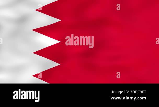 Bahrain Flag Waving in the Wind | 4K Video Animation Stock Video ...