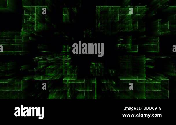 Abstract futuristic 3D tech cyber data dots and lines grid background ...