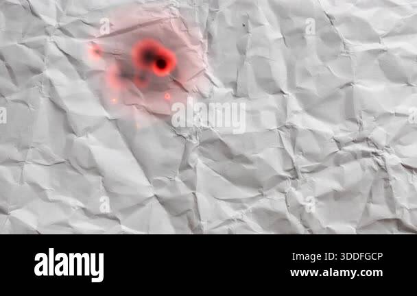 Burning crumpled paper transition animation, concepts, ideas, 4k ...