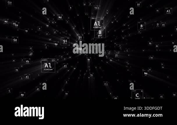 Chemical Table Of Elements 3D background animation, Chemical symbols ...