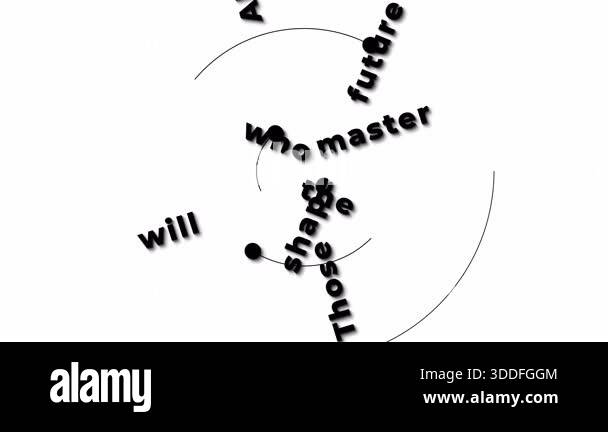 Set of 7 dynamic AI slogans text animations with rotating typography ...