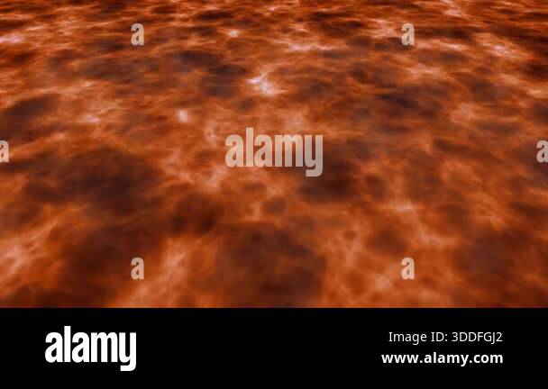Abstract animated wobbling fire lava stream surface background ...