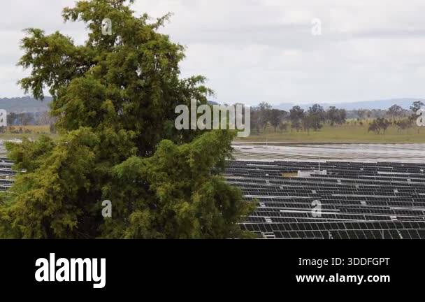 Time-lapse of a solar farm construction over fields Stock Video Footage ...