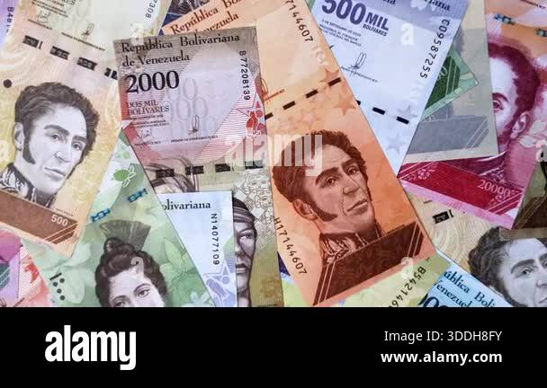 Venezuelan bolivar, cash, currency of Venezuela, banknotes for ...