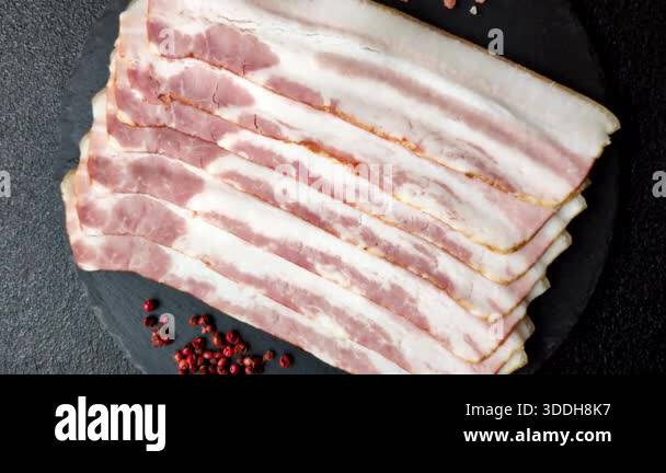 Smoked bacon cut slices Stock Videos & Footage - HD and 4K Video Clips ...