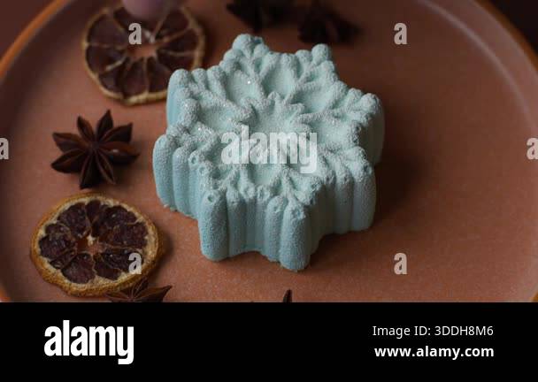 Christmas mochi, mooncake, or cheesecake shaped like a snowflake ...