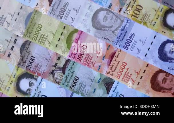 Venezuelan bolivar, cash, currency of Venezuela, banknotes for ...