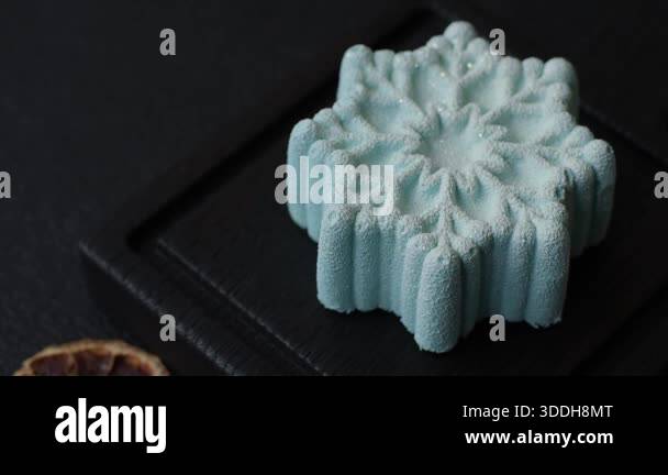 Christmas mochi, mooncake, or cheesecake shaped like a snowflake ...