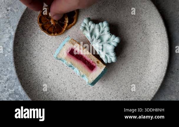 Christmas mochi, mooncake, or cheesecake shaped like a snowflake ...