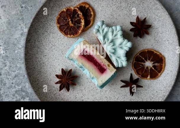 Christmas mochi, mooncake, or cheesecake shaped like a snowflake ...