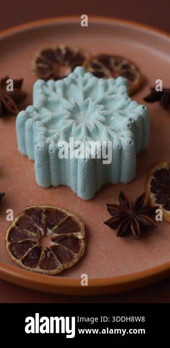 Christmas mochi, mooncake, or cheesecake shaped like a snowflake ...