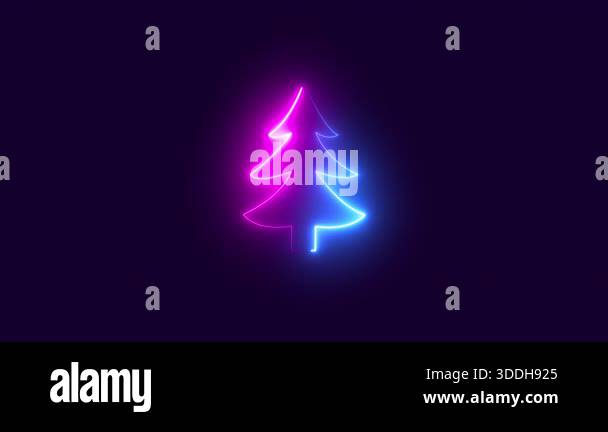 Merry Christmas and Happy New Year greeting video card. Christmas Tree ...