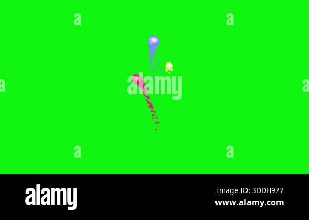 Fireworks animation on green screen Stock Video Footage - Alamy