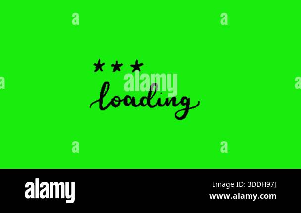 Loading animation on green screen Stock Video Footage - Alamy
