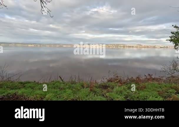 Landscape views across the Firth of Tay, the estuary of the River Tay ...