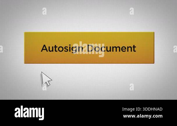 E-Commerce Series - Mouse Pushes Autosign Document Button Stock Video ...