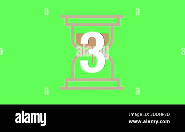 Modern countdown timer display with number 3 to 1 . Countdown begins ...