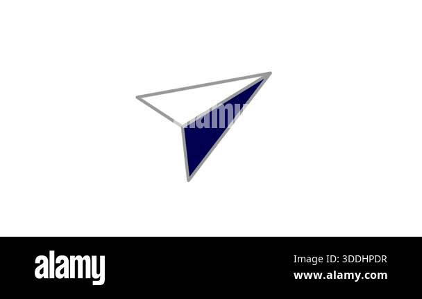 A modern geometric shape featuring a blue and white triangle, conveying ...