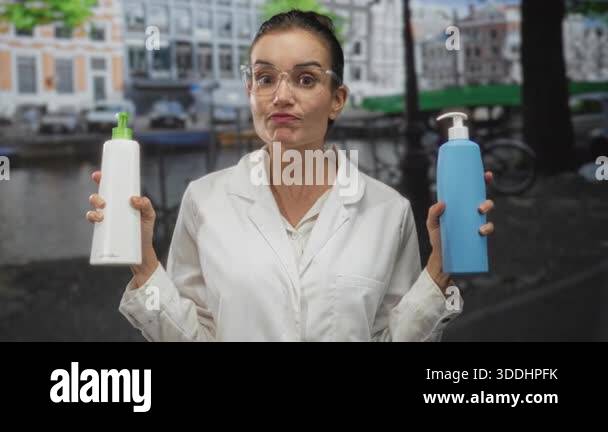 Woman holds white dispenser Stock Videos & Footage - HD and 4K Video ...