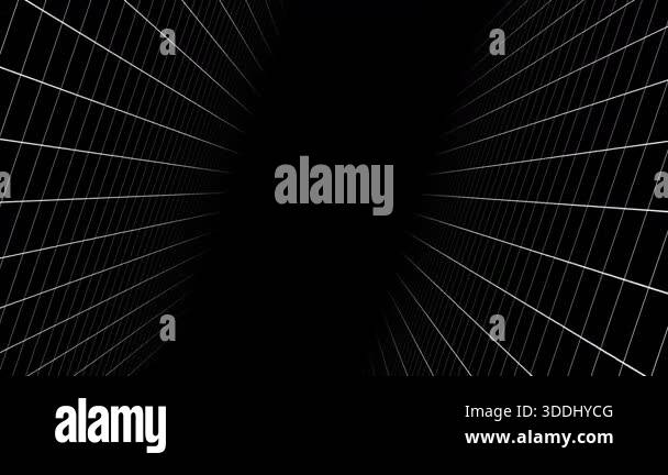 Horizontal White Color Grid Loop Rotation Animation on Black Screen ...