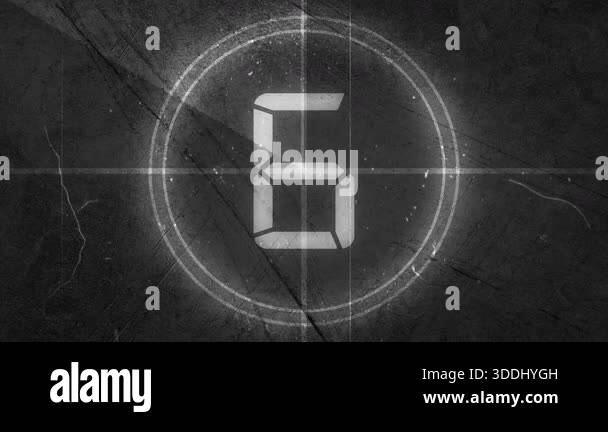 A countdown on old film creates the atmosphere of a classic movie ...