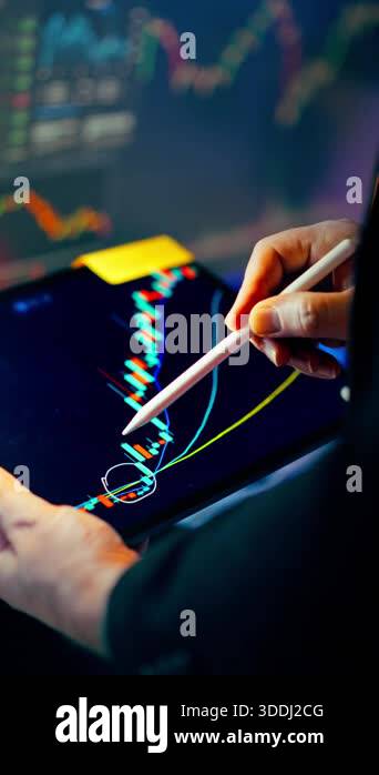 Cryptocurrency technical analysis tablet graphic stylus trading ...
