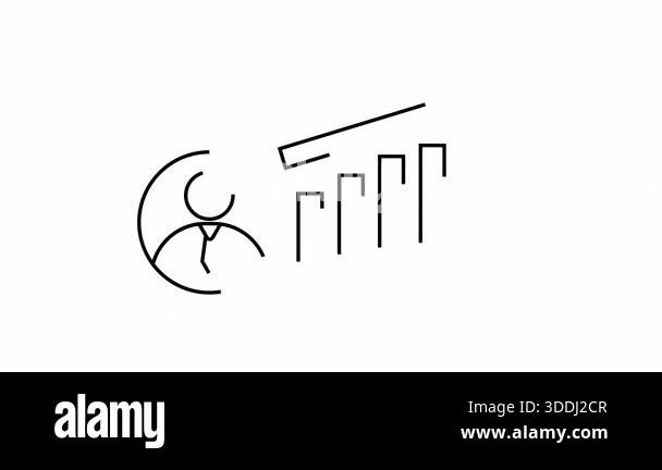 Professional Growth and Success Icon with Chart Stock Video Footage - Alamy