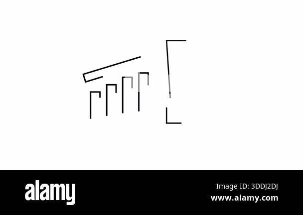 Growth trend symbol with alert sign for business success concepts Stock ...