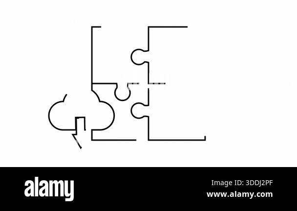 Creative puzzle pieces template for business solutions and teamwork ...