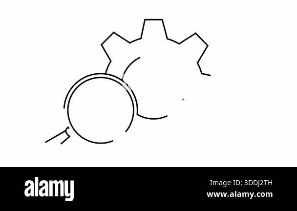 Magnifying glass over gear symbolizing Stock Videos & Footage - HD and ...