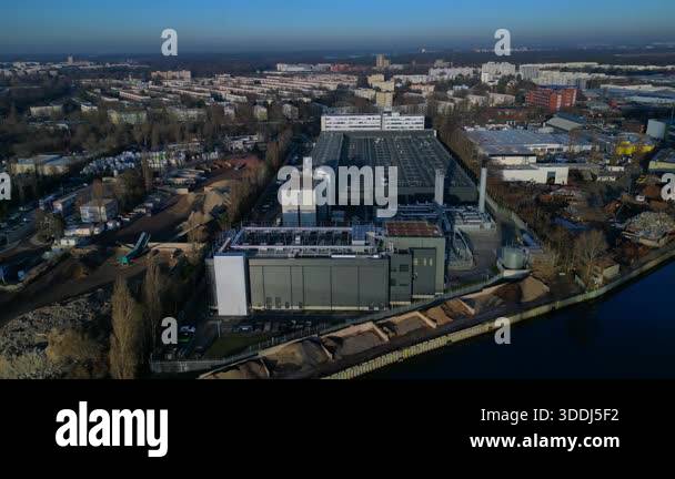 Large modern industrial complex, housing data center and ...