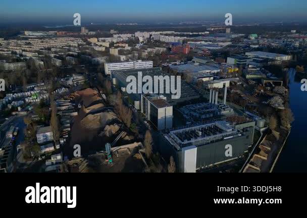 Large modern industrial complex, housing data center and ...