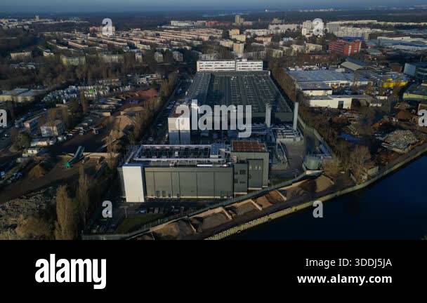 Large modern industrial complex, housing data center and ...