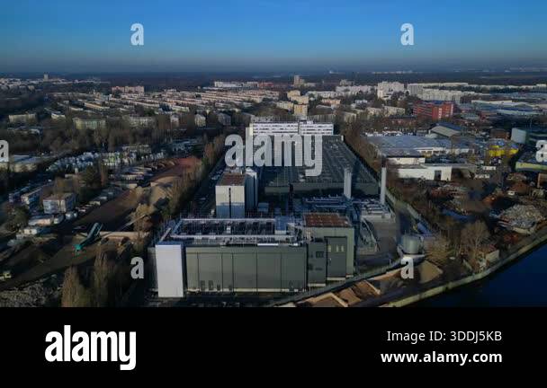 Large modern industrial complex, housing data center and ...