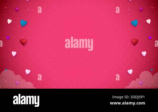 Beautiful Heart Floating 4K Background Romantic Glowing Motion ...