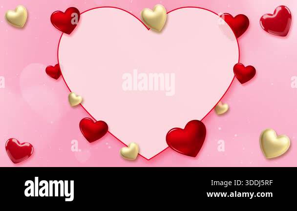 Beautiful Star Heart Floating 4K Background Romantic Glowing Motion ...