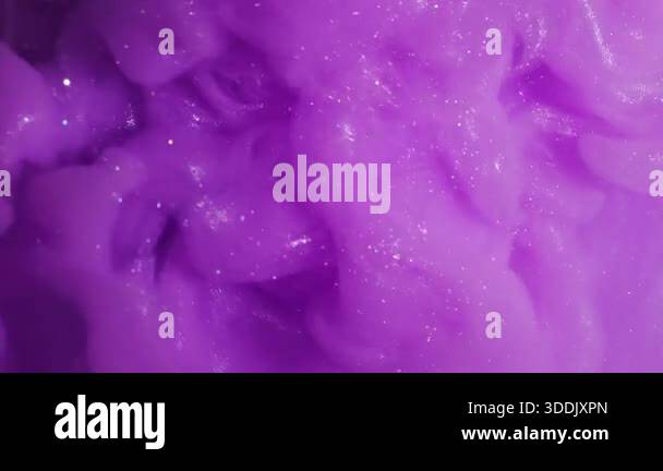 Paint vapor. Splash art. Defocused purple lilac color ink shiny texture ...