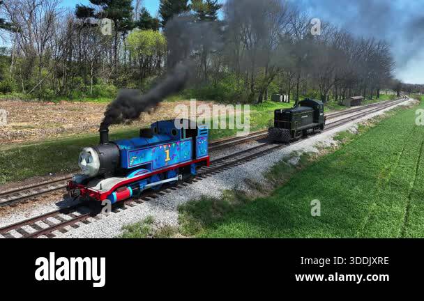 Ronks, Pennsylvania, April 17, 2025 - A Bright Blue Thomas the Tank ...