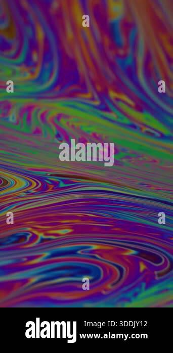 Vertical video. Ink mix. Oil fluid. Defocused red purple color round ...