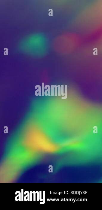 Vertical video. Defocused light lens. Spectrum blur glow. Colorful ...